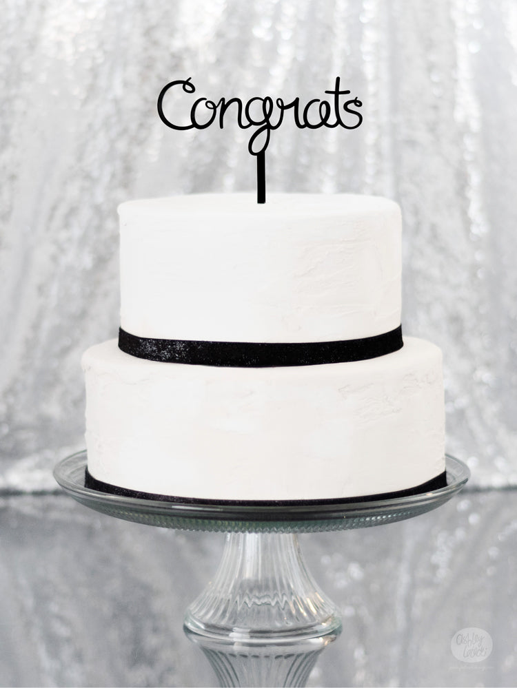 Congrats - Cake Topper – Ashley Lotecki Design