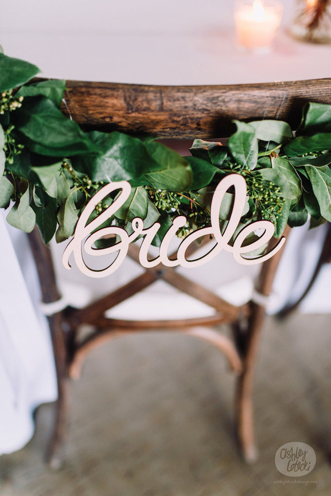 Hanging Chair Signs - Bride – Ashley Lotecki Design